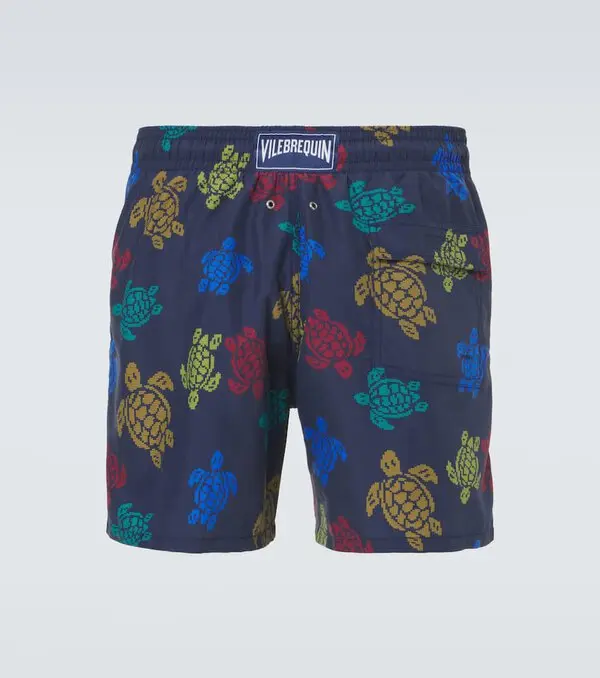 Vilebrequin X Falke Moorea Printed Swim Trunks - Blue