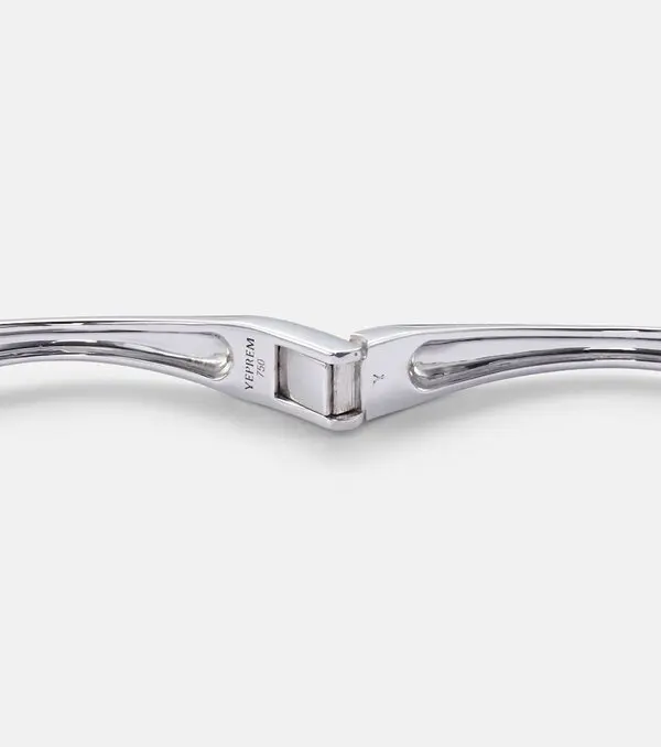 Yeprem 18kt White Gold Diamond And Sapphire Bangle