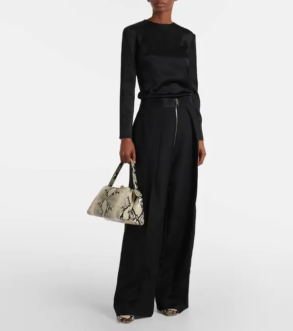 Khaite - Cate Snake-effect Leather Shoulder Bag