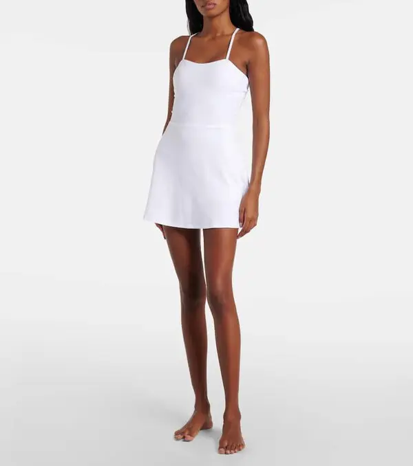 Alo Yoga Alosoft Courtside Tennis Dress - White | Editorialist