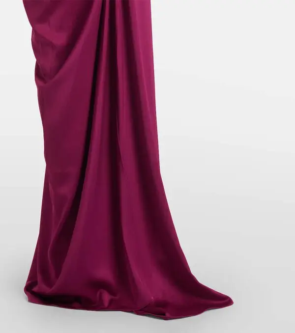Alex Perry Draped Bustier Gown - Red
