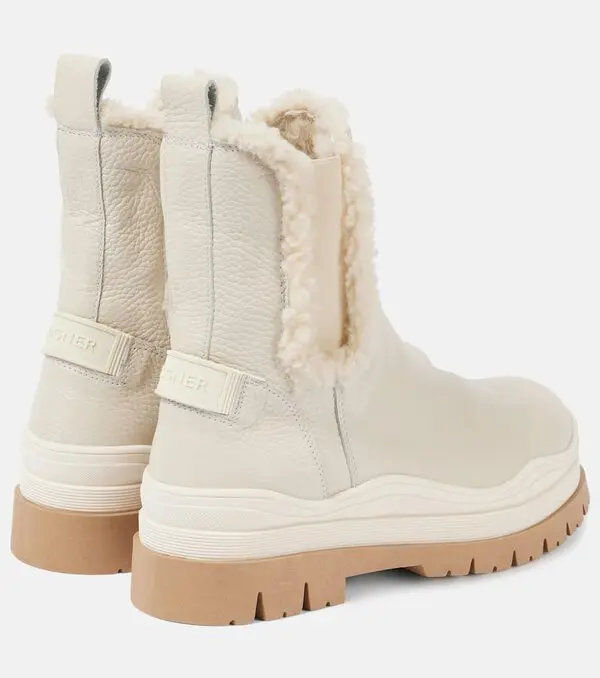 Bogner Arosa 8 Shearling-lined Leather Chelsea Boots - White
