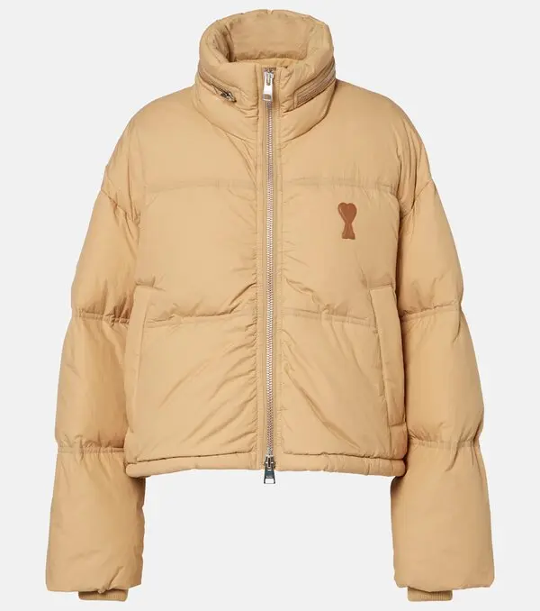 AMI Paris De Cœur Technical Canvas Down Jacket