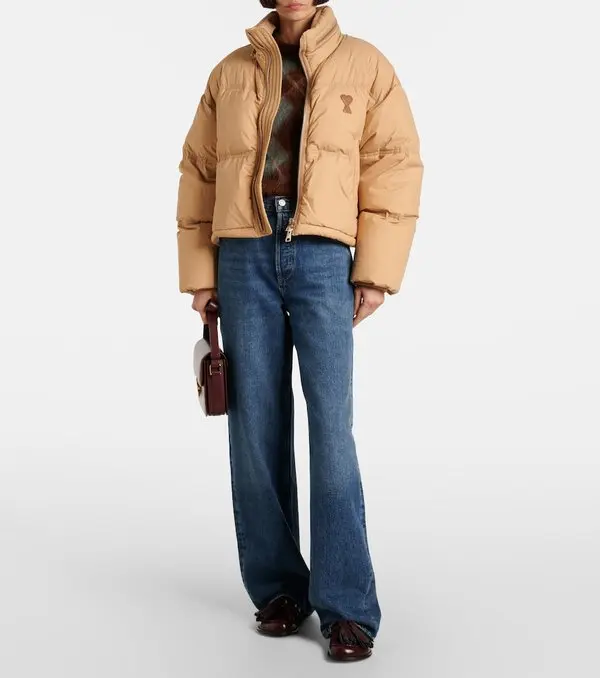 AMI Paris De Cœur Technical Canvas Down Jacket