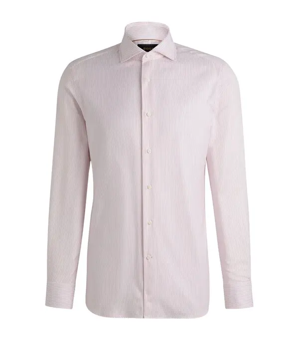 BOSS Cotton Striped Slim Shirt