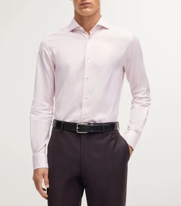 BOSS Cotton Striped Slim Shirt
