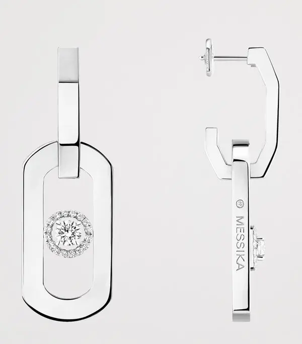 Messika So Move White Gold And Diamond Xl Drop Earrings