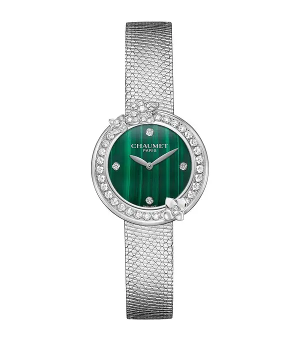 CHAUMET Hortensia Stainless Steel And Diamond Watch - Silver