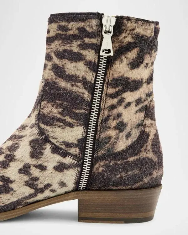 John Varvatos Ludlow Calf Hair Ankle Boots - Caper