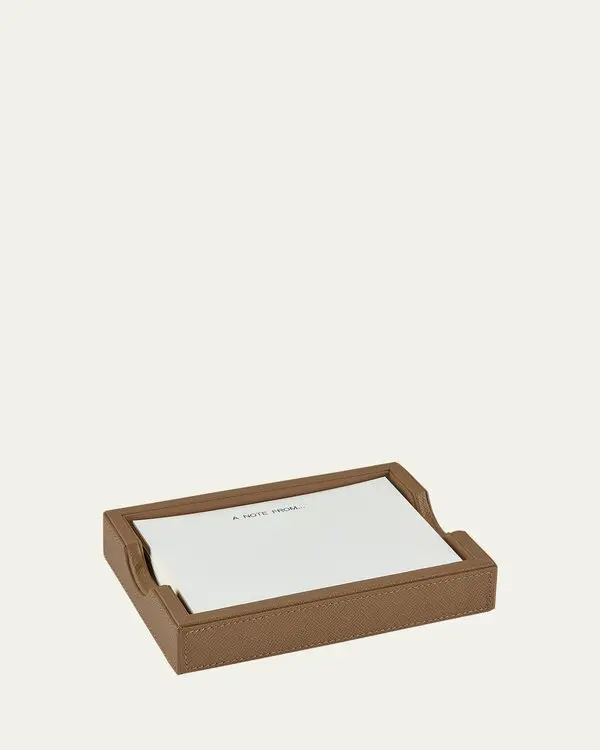 GRAPHIC IMAGE Leather Memo Tray With 100 "a Note From" Note Cards