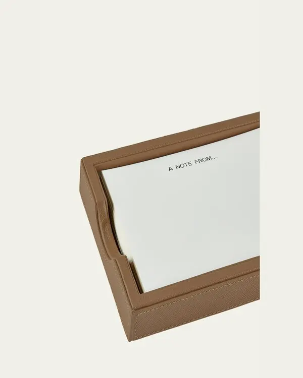 GRAPHIC IMAGE Leather Memo Tray With 100 "a Note From" Note Cards