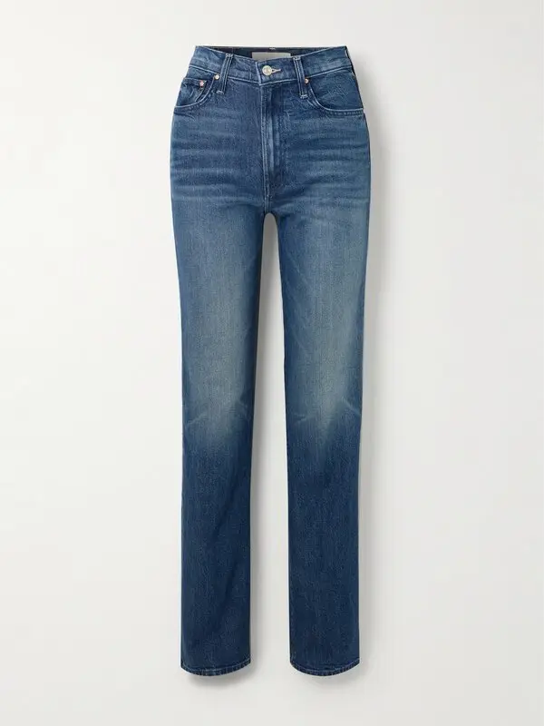 MOTHER The Rambler Zip High-rise Wide-leg Jeans