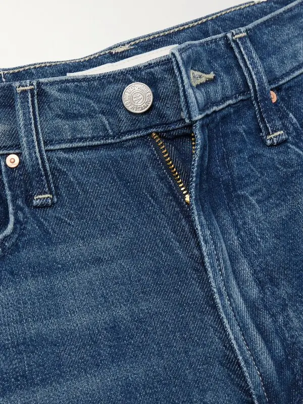 MOTHER The Rambler Zip High-rise Wide-leg Jeans