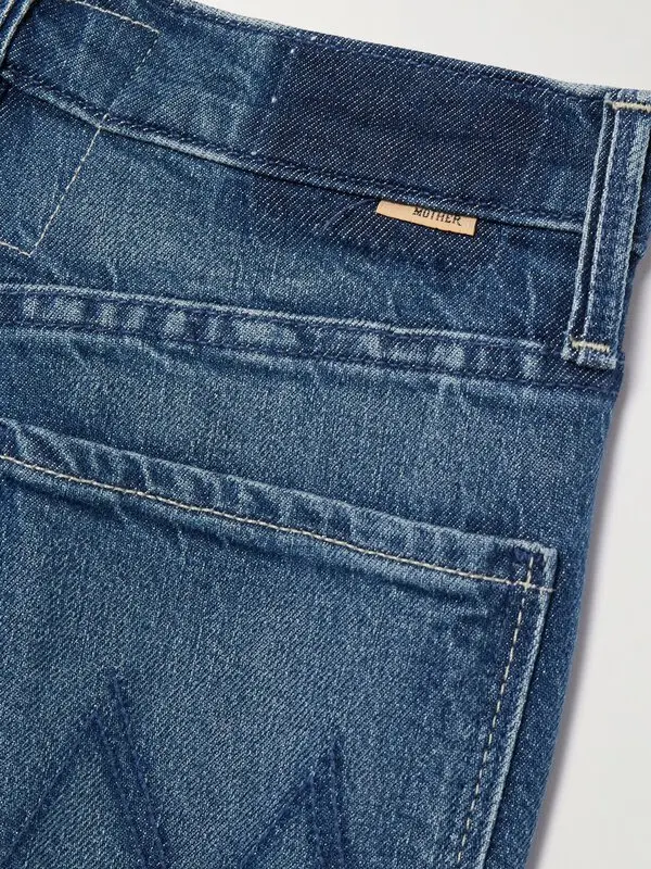 MOTHER The Rambler Zip High-rise Wide-leg Jeans