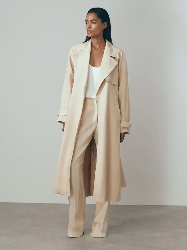 ATELIER Penelope Italian Textured Flared Trousers