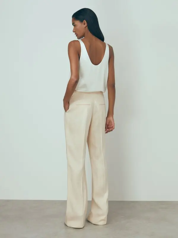 ATELIER Penelope Italian Textured Flared Trousers