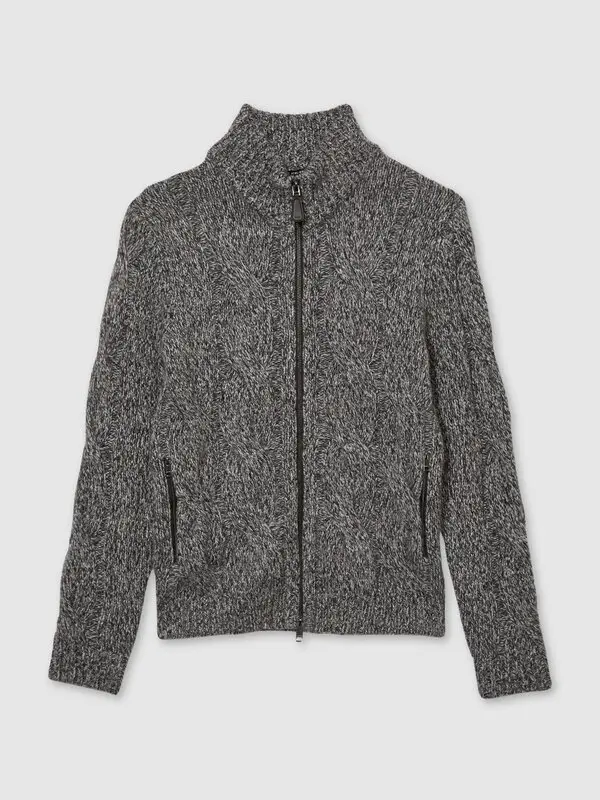 REISS Pentham Atelier Cabled Cashmere Jacket