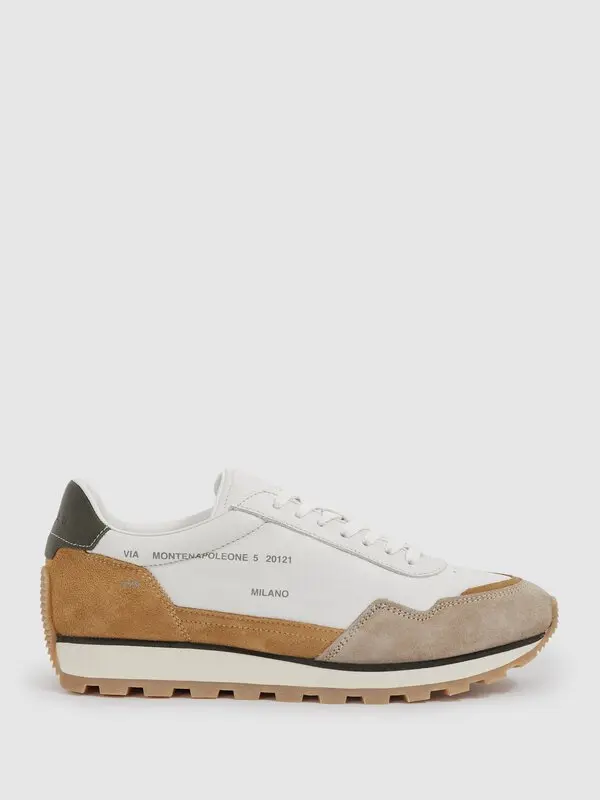 Hogan Panelled Trainers - White Multi