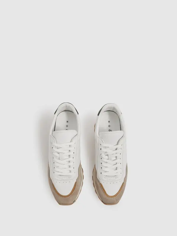 Hogan Panelled Trainers - White Multi
