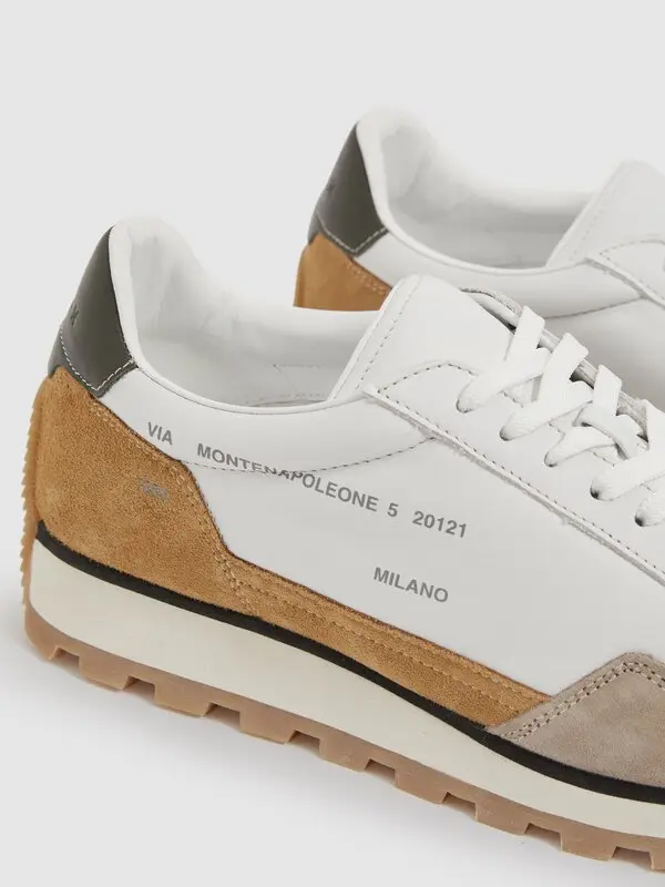 Hogan Panelled Trainers - White Multi