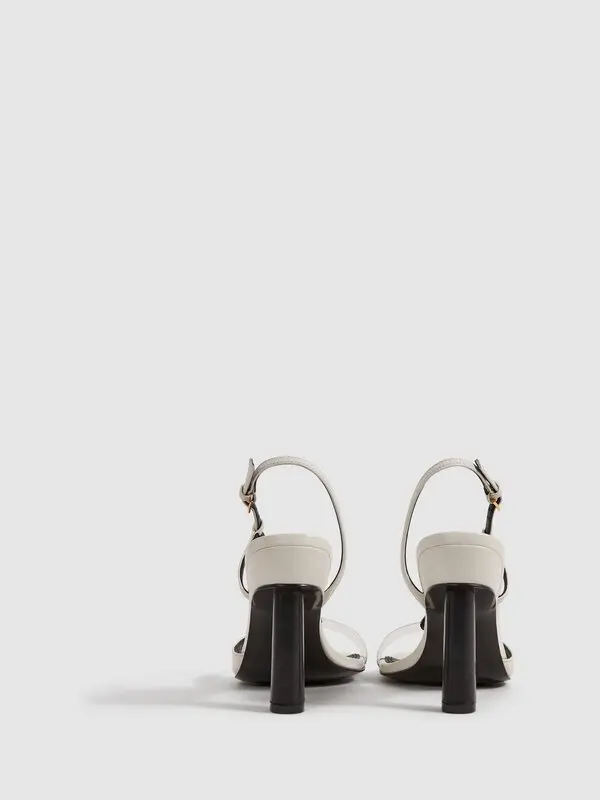 REISS Joy Leather Block Heels