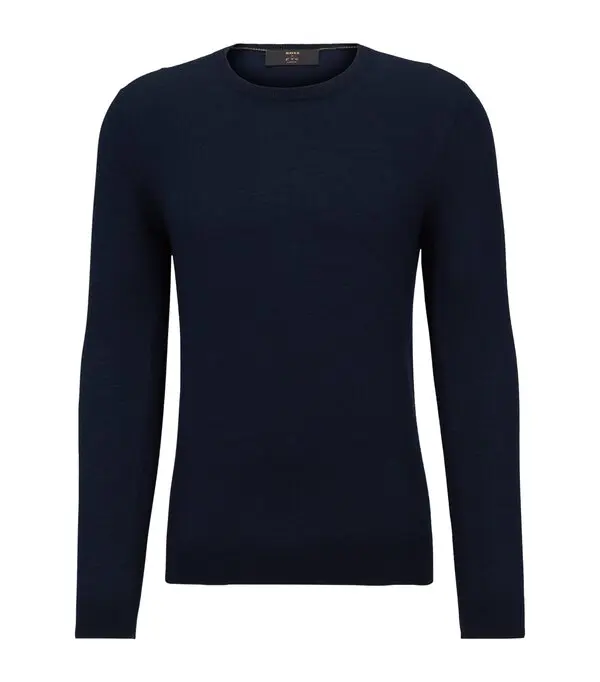BOSS Cashmere Crewneck Sweater - Blue