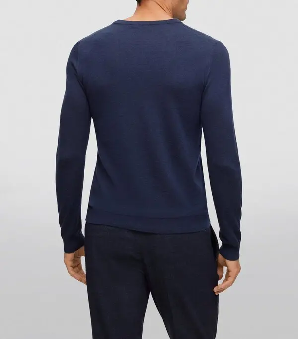 BOSS Cashmere Crewneck Sweater - Blue