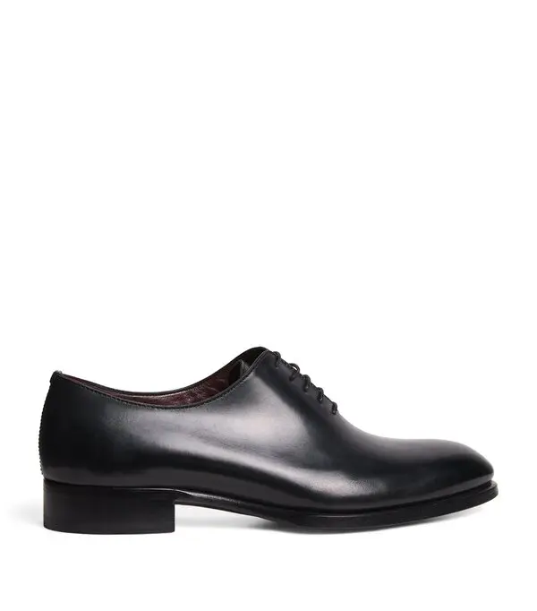 Brioni Leather Oxford Shoes - Black