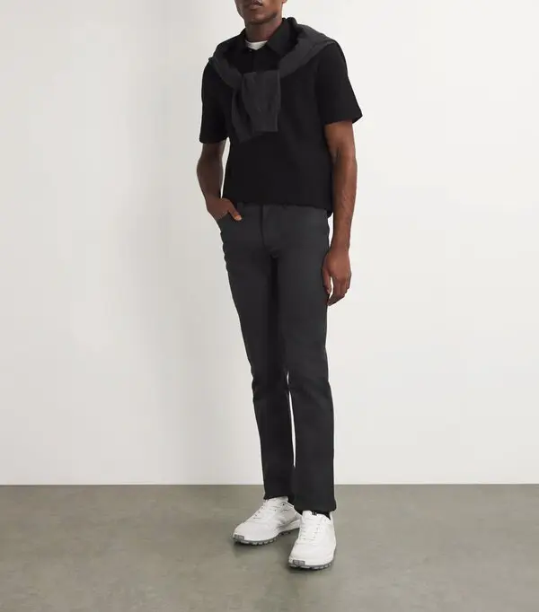 Brioni Cotton Polo Shirt - Black