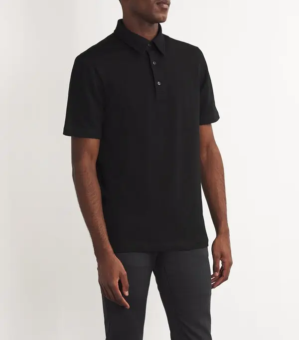 Brioni Cotton Polo Shirt - Black