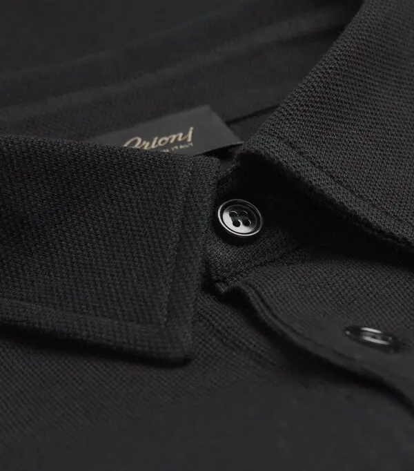 Brioni Cotton Polo Shirt - Black