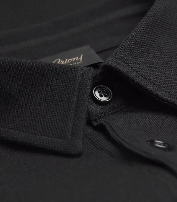 Brioni Cotton Polo Shirt - Black