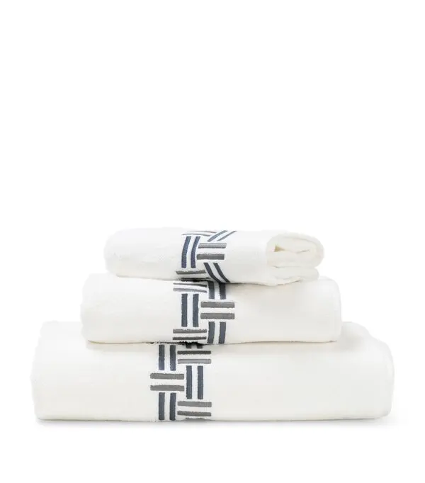 Frette Basket Weave Hand Towel - Blue