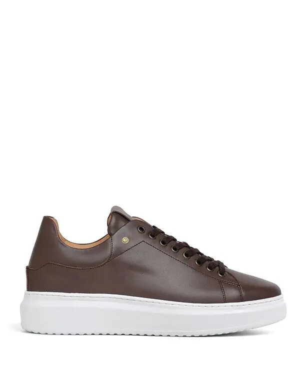 STINAA.J Hugo Leather Lace-up Orthopedic Sneakers - Brown