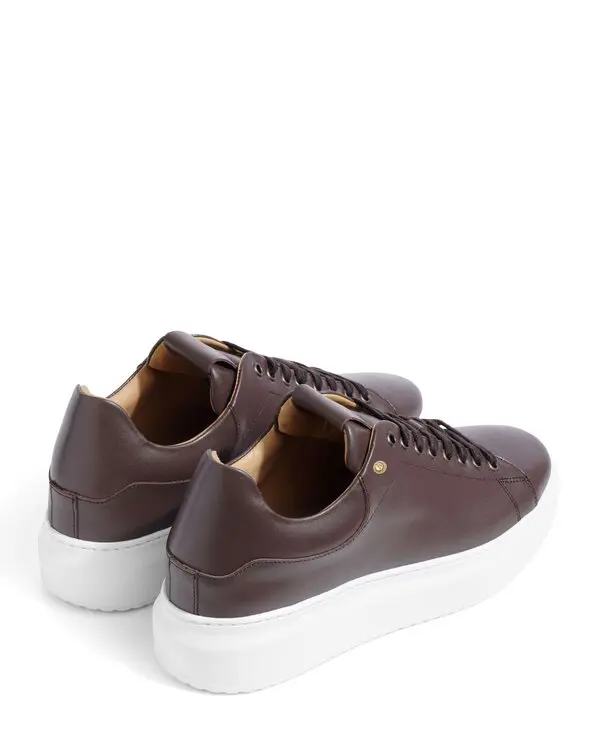 STINAA.J Hugo Leather Lace-up Orthopedic Sneakers - Brown