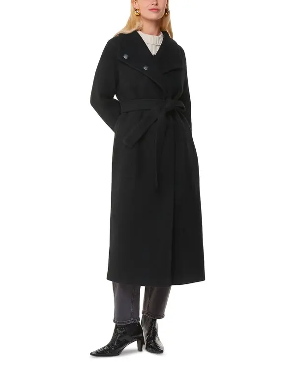 Whistles Morgan Funnel Neck Coat - Black