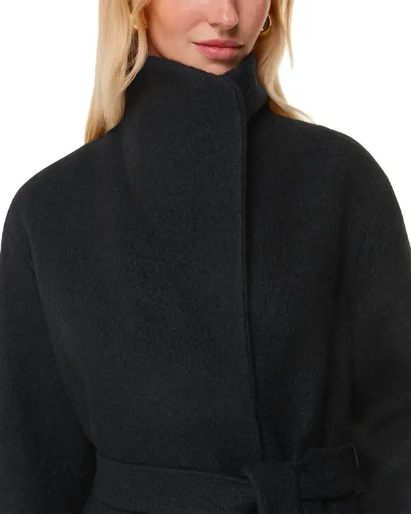 Whistles Morgan Funnel Neck Coat - Black