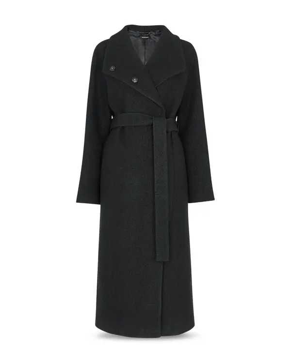 Whistles Morgan Funnel Neck Coat - Black