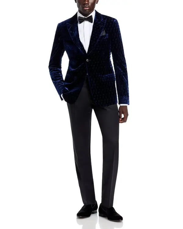 Emporio Armani Slim Fit Peak Lapel Velvet Jacket