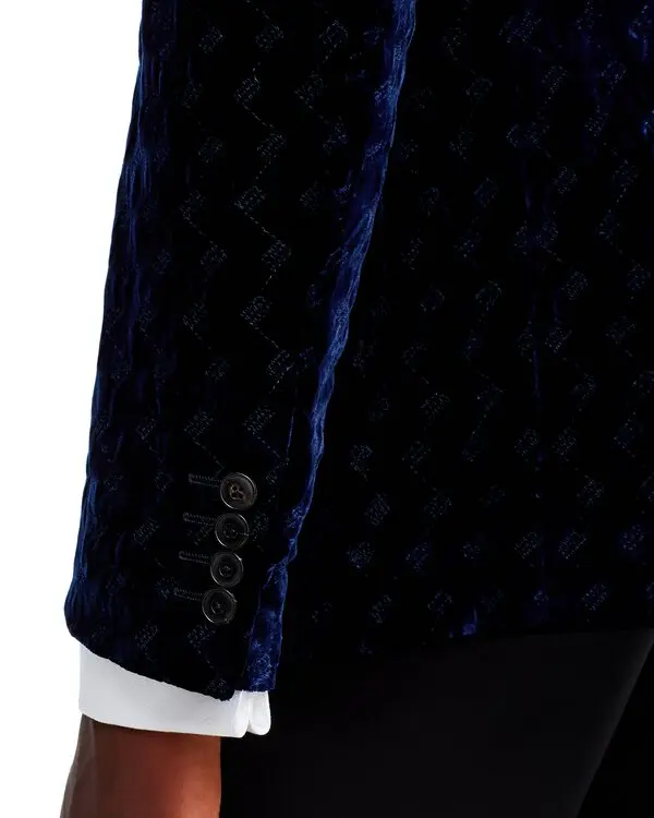 Emporio Armani Slim Fit Peak Lapel Velvet Jacket