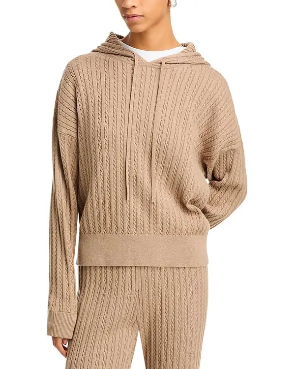 Simkhai Cable Knit Hoodie - Heather Teak