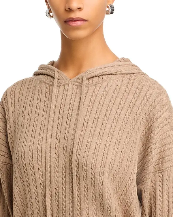 Simkhai Cable Knit Hoodie - Heather Teak