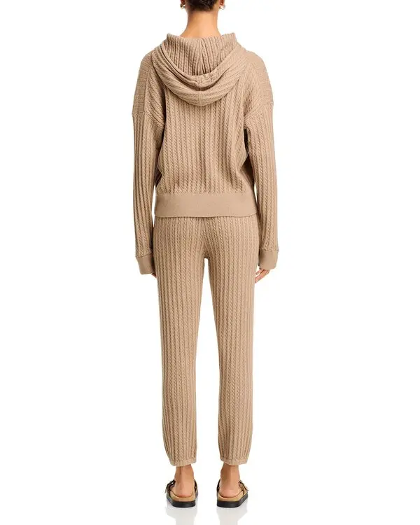 Simkhai Cable Knit Hoodie - Heather Teak