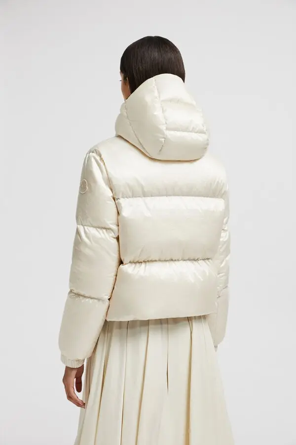 Moncler Briancon Hooded Organza Short Down Jacket