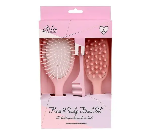 ARIA BEAUTY Aria Scalp & Hair Brush 3pc Set - One-color