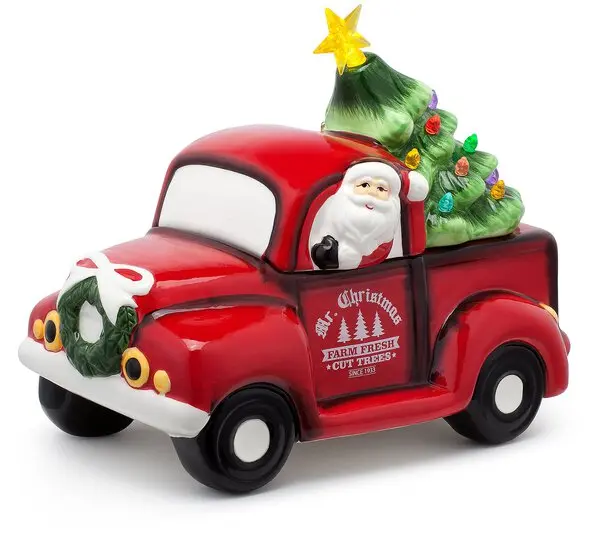 MR. CHRISTMAS Red Truck Cookie Jar - One-color