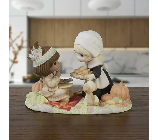PRECIOUS MOMENTS First Thanksgiving Limited Edi Tion Figurine - One-color