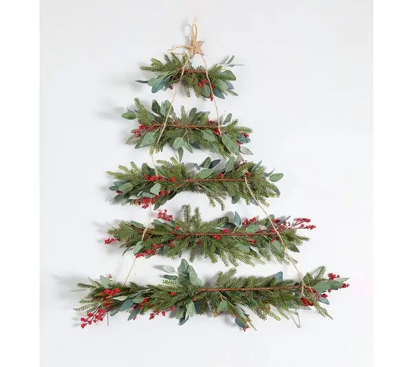 BARBARA KING 5-piece Illuminated Tree Wall Deco