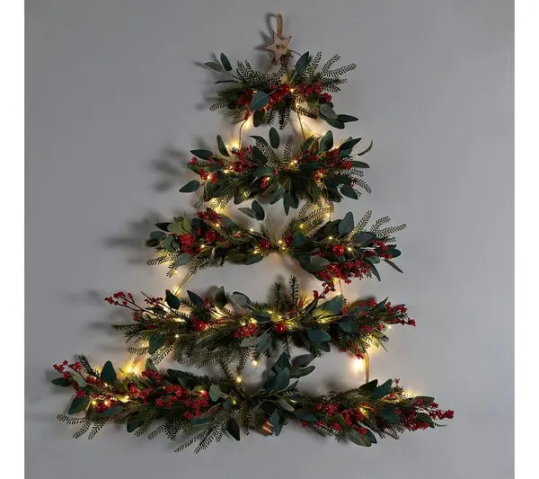 BARBARA KING 5-piece Illuminated Tree Wall Deco