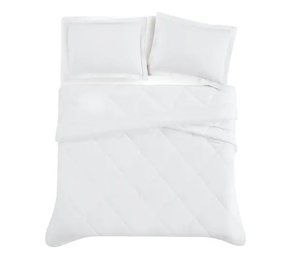 CANNON Solid Oversized Percale Full/queen 3pc C Omforter Set